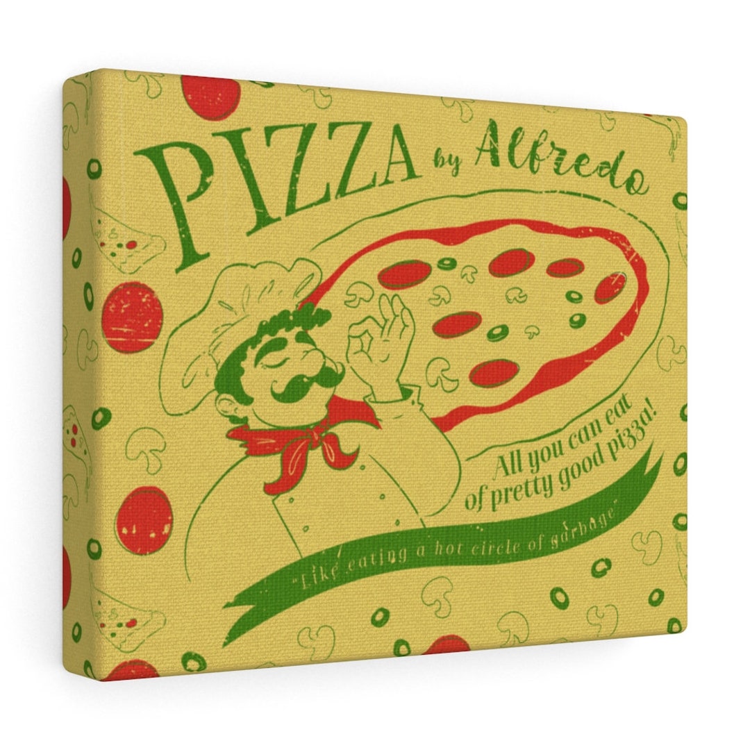 Pizza by Alfredo Canvas, the Office Inspired Wall Art, Hanging Gallery ...