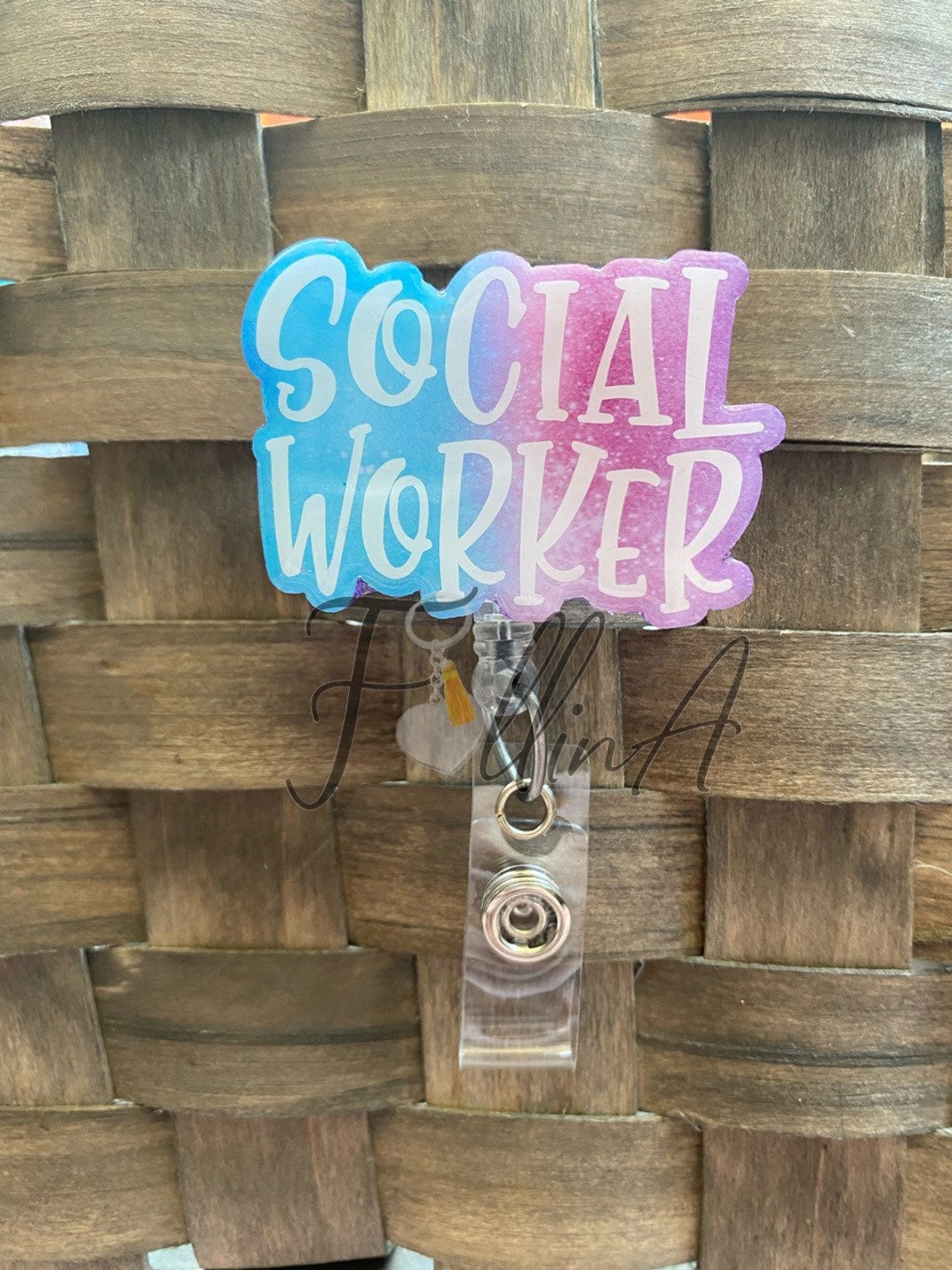 Social Worker Badge Reel - Etsy