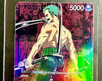 Custom Golden Metal Zoro Leader Card OP01-001L One Piece TCG - Etsy