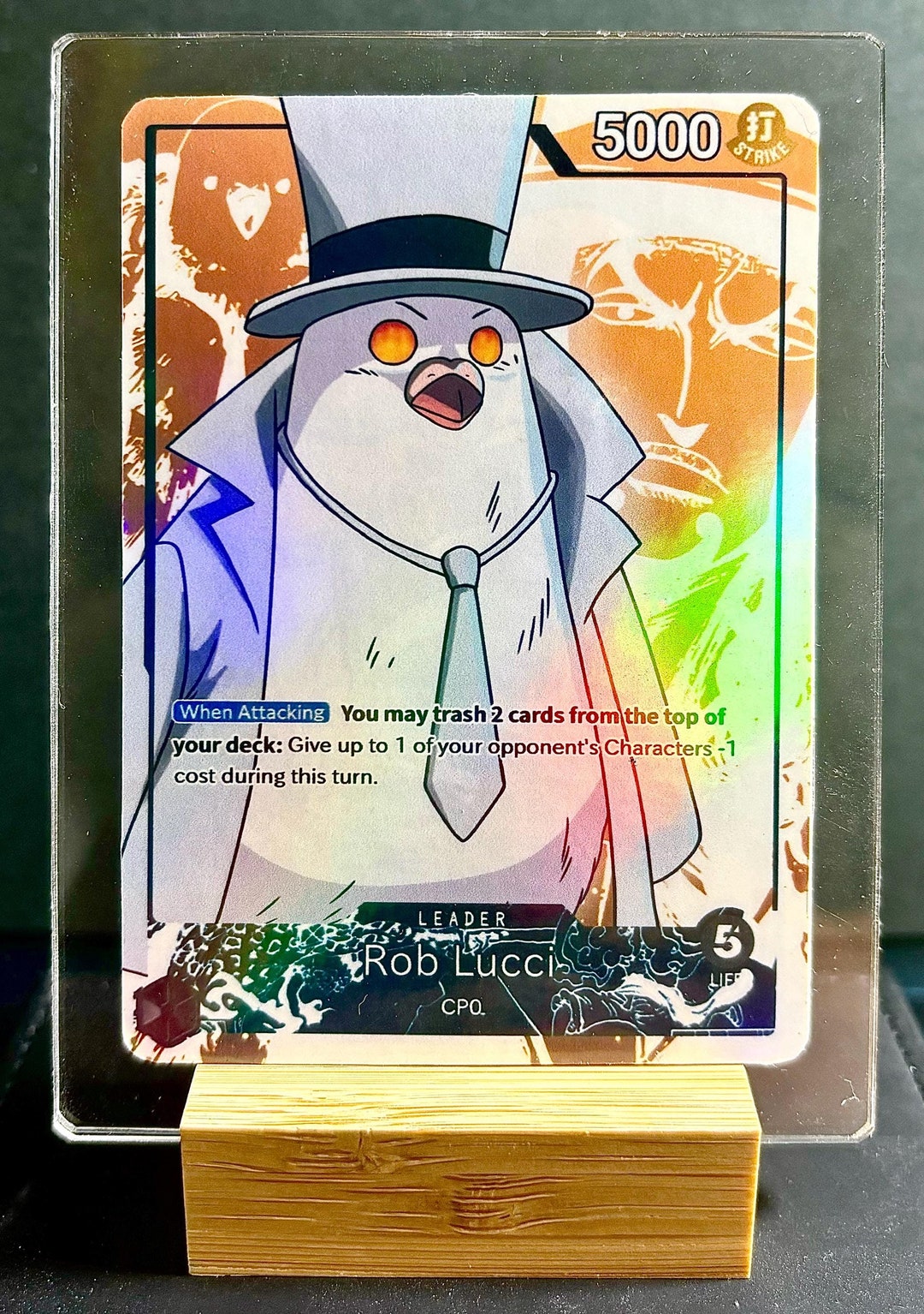 Rob Lucci OP07- Custom Leader Card OPTCG - Etsy