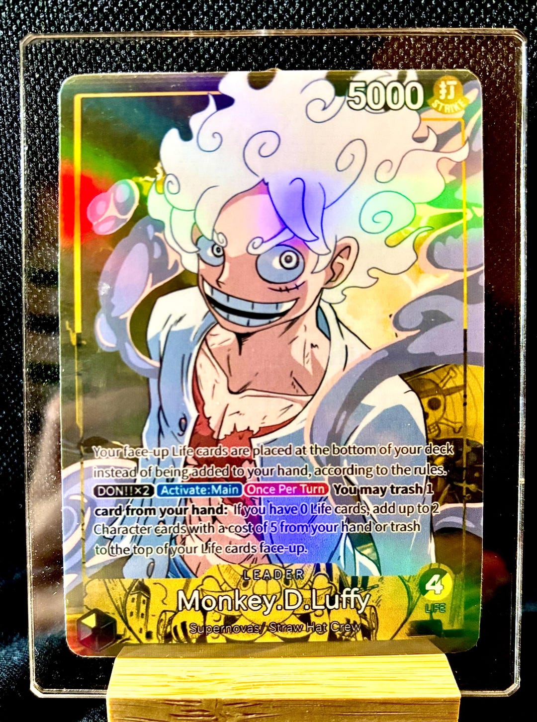 Black Yellow Luffy ST-13 Custom Leader Card OPTCG - Etsy