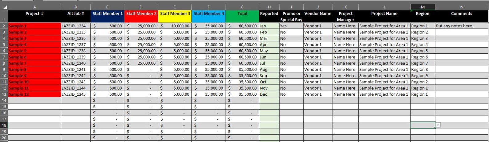 Excel Savings Tracker budget Tracker Employee Sales Tracker Digital ...