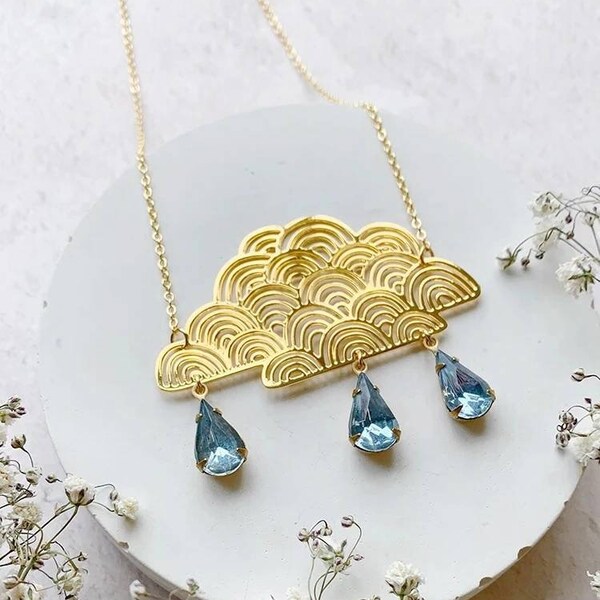 Rain Necklace - Etsy