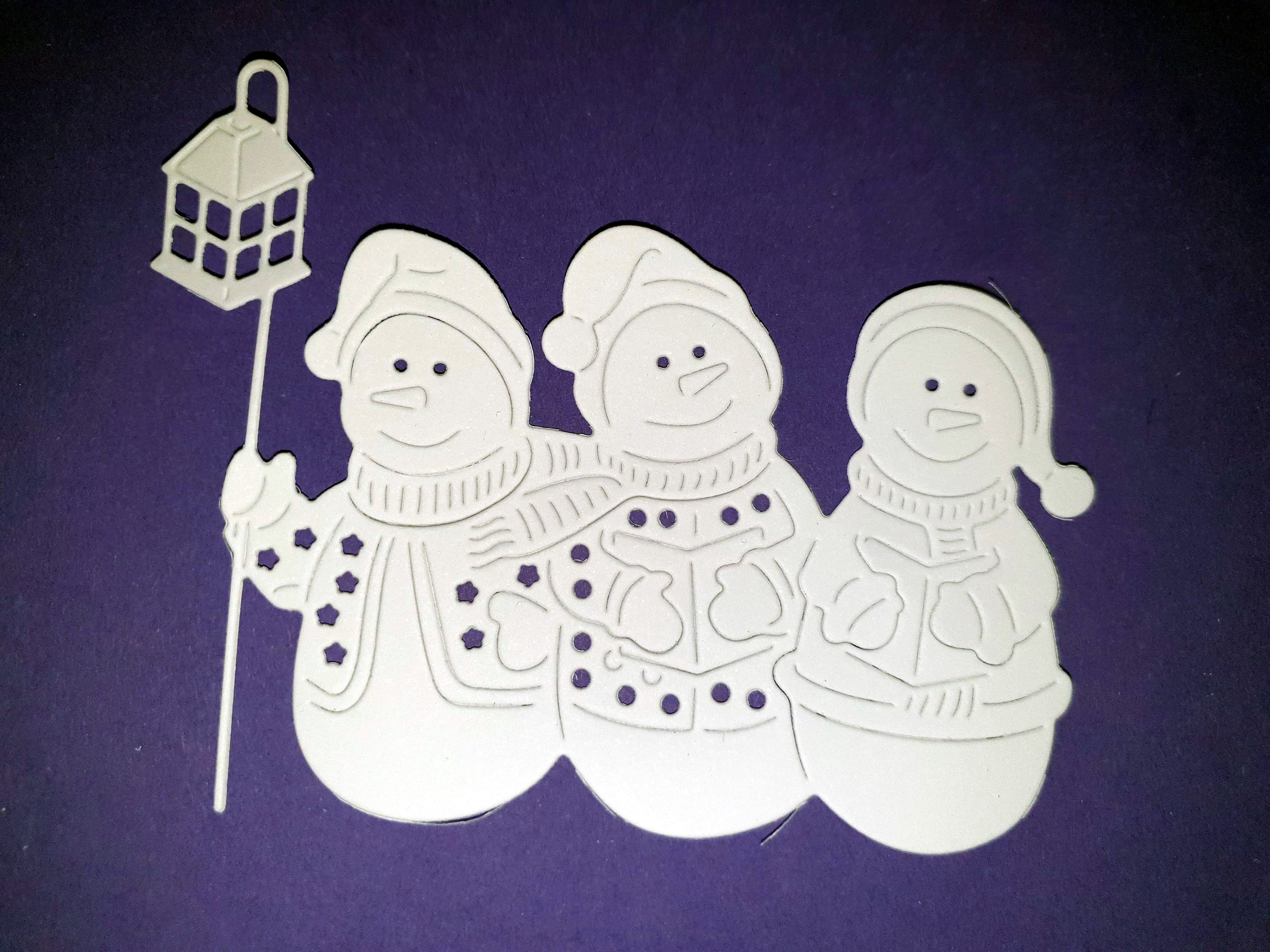 8 X Snowman Die Cuts in White - Etsy UK
