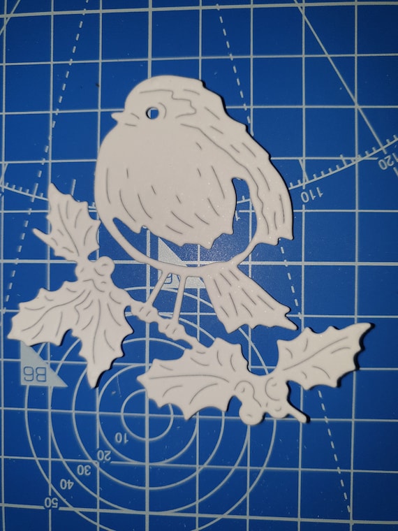 10 X Robin Die Cuts in White - Etsy UK