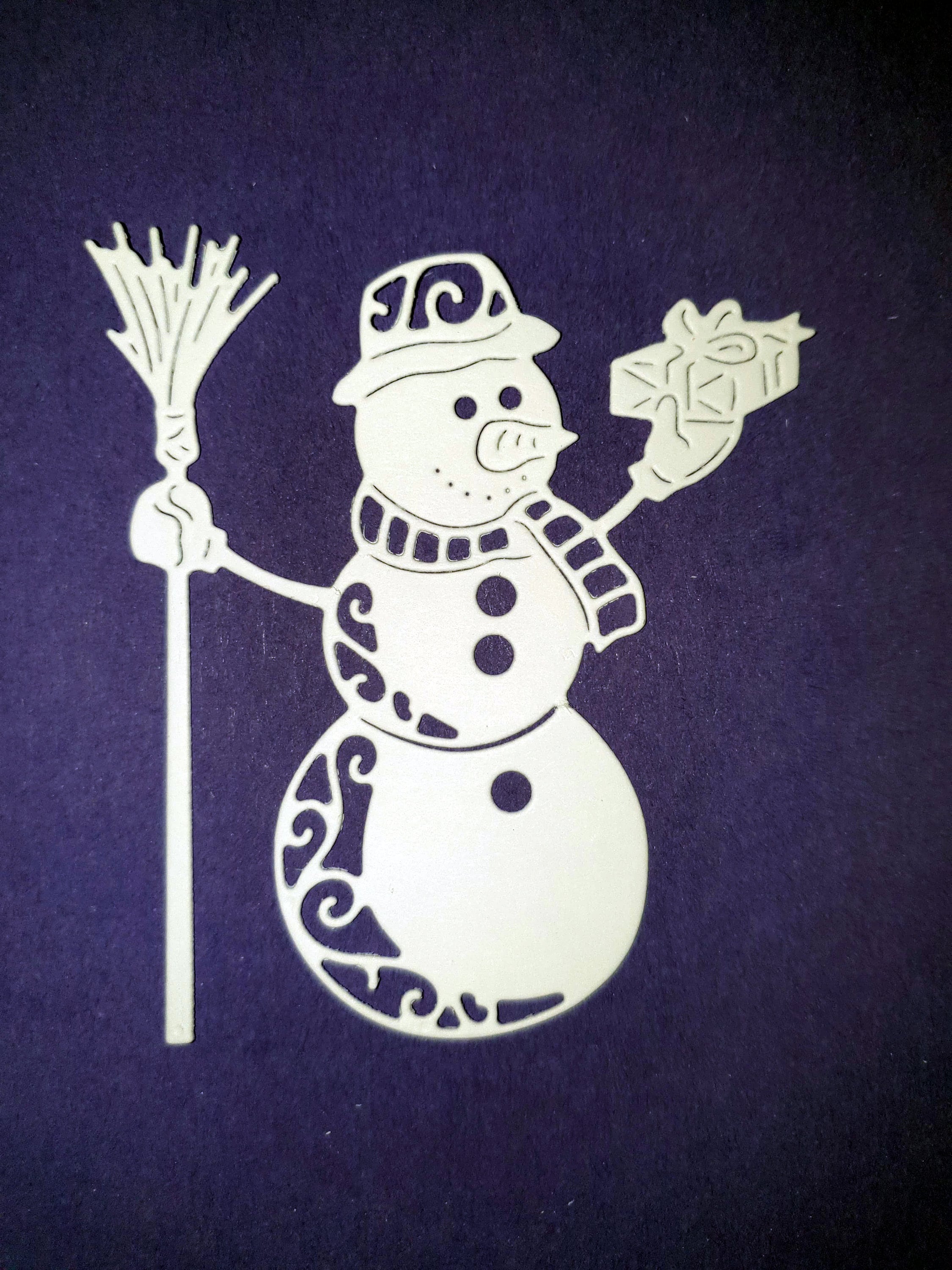 8 X Snowman Die Cuts in White - Etsy UK