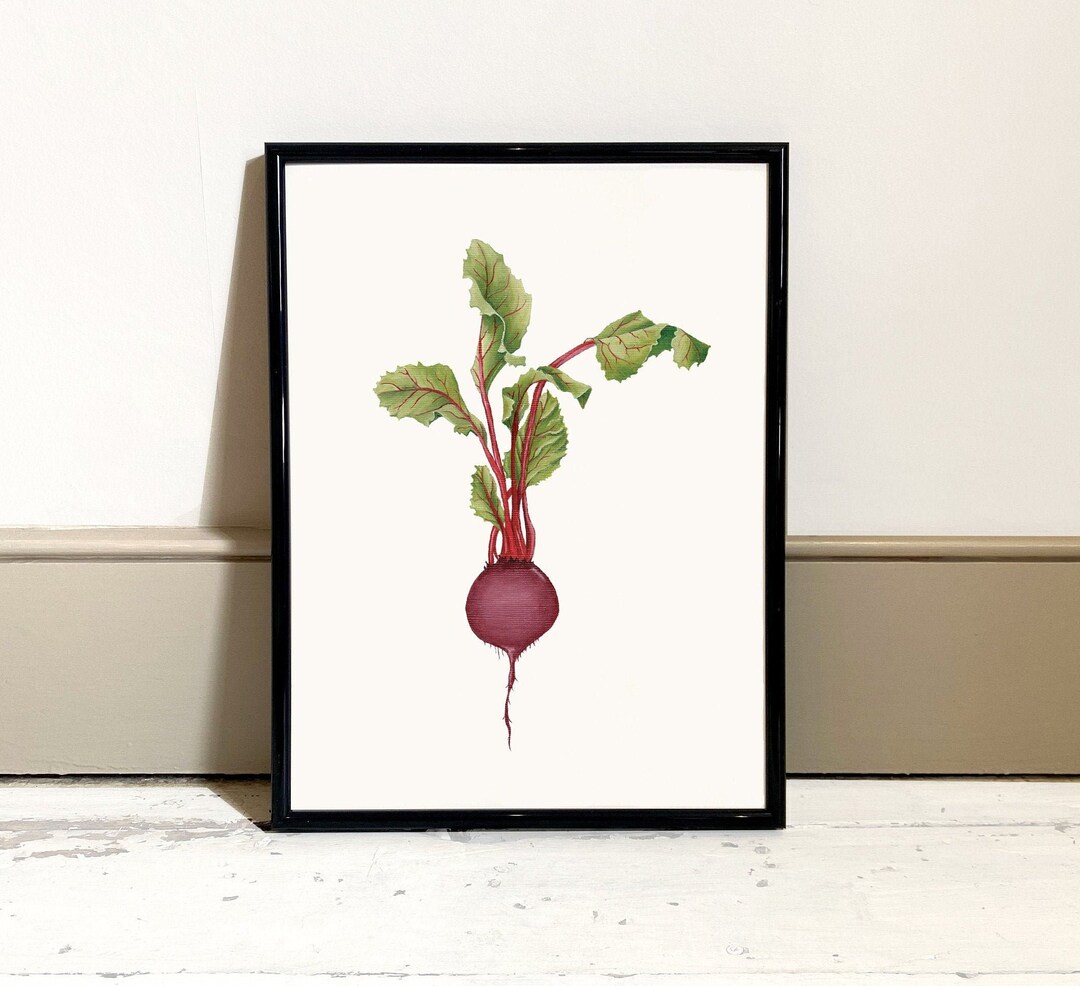 Beetroot Oil Paint Print, Home Decor, Vegetable Art, Beetroot Wall ...