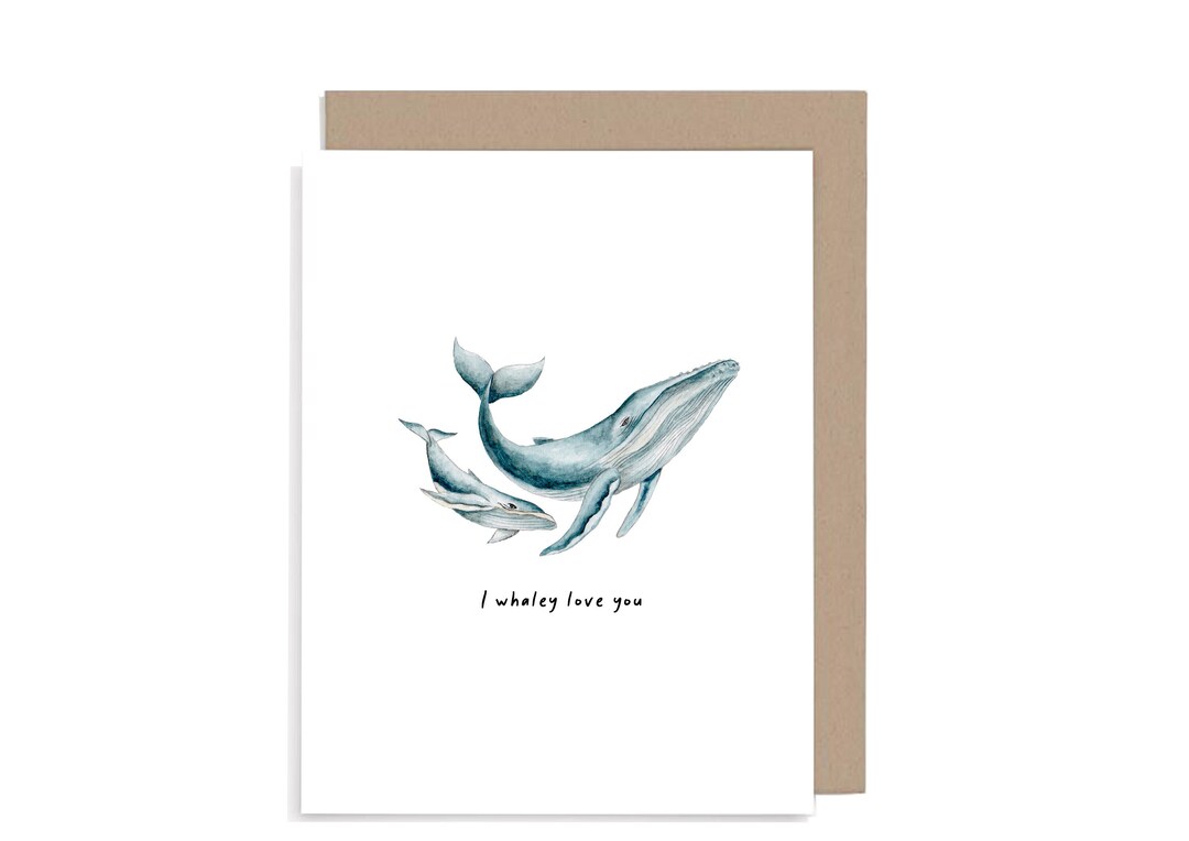 I Whaley Love You Card, Funny Valentines Day Card, Original Cute Cards ...