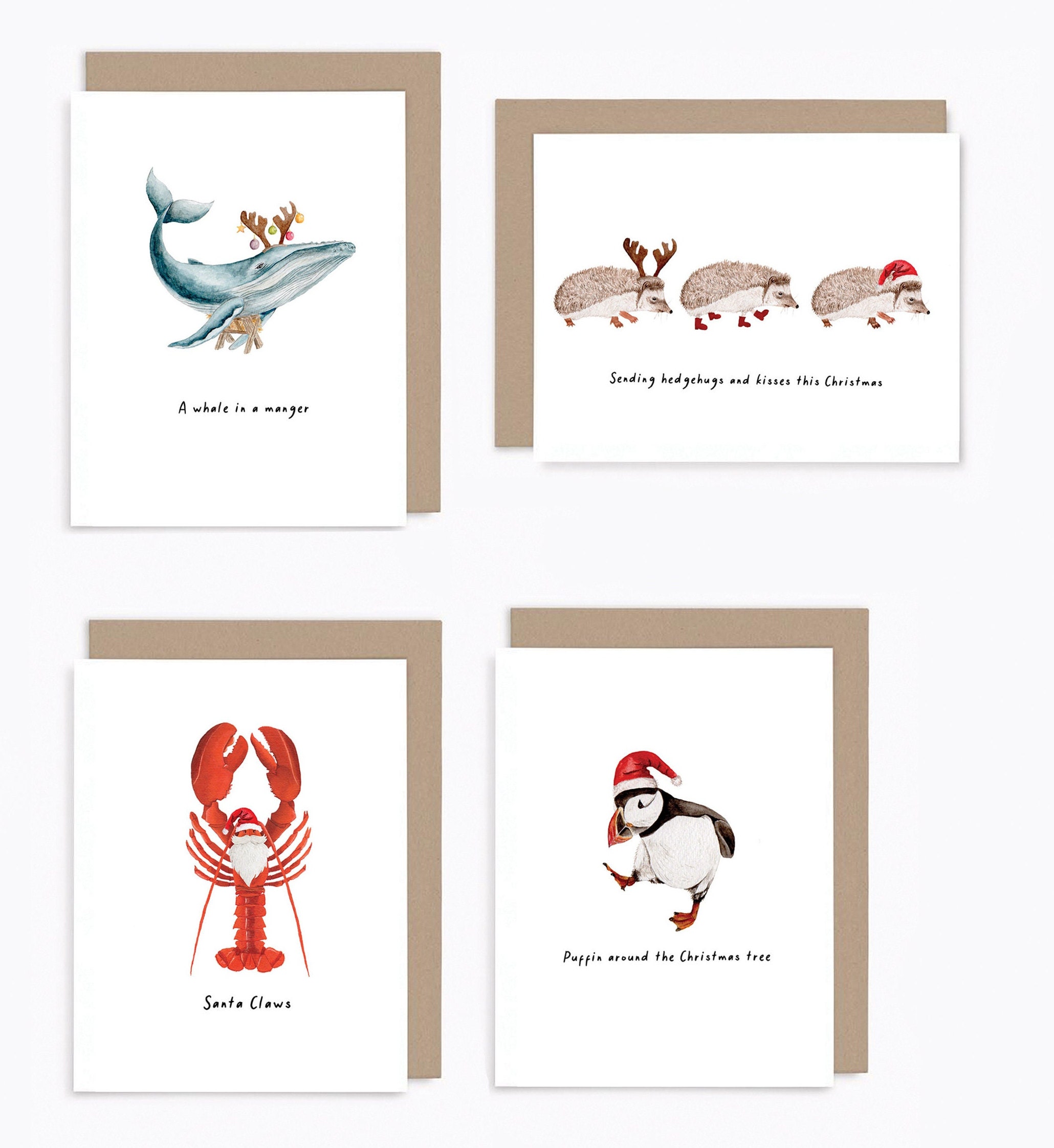 Christmas Cards Pack of 8 Original Funny Cards Pun Cards - Etsy UK