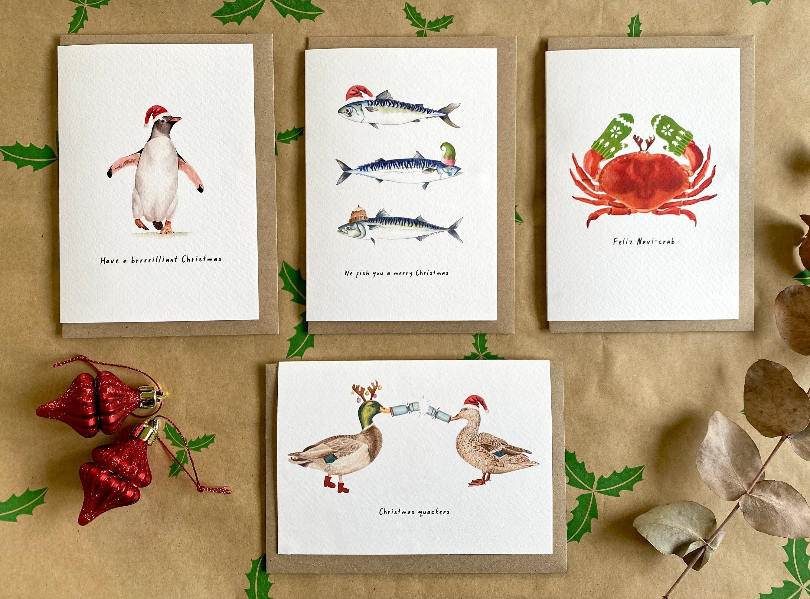 Christmas Cards Pack of 8 Original Funny Cards Pun Cards - Etsy UK
