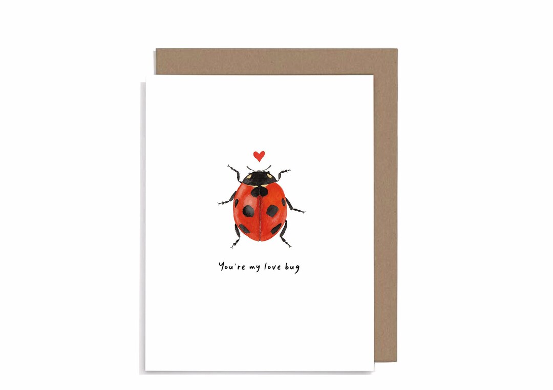 You're My Love Bug Card, Cute Valentines Day Card, Original Funny Cards ...