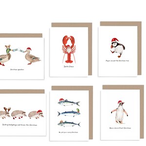 Puffin Around the Christmas Tree Card, Funny Holiday Card, Pun ...