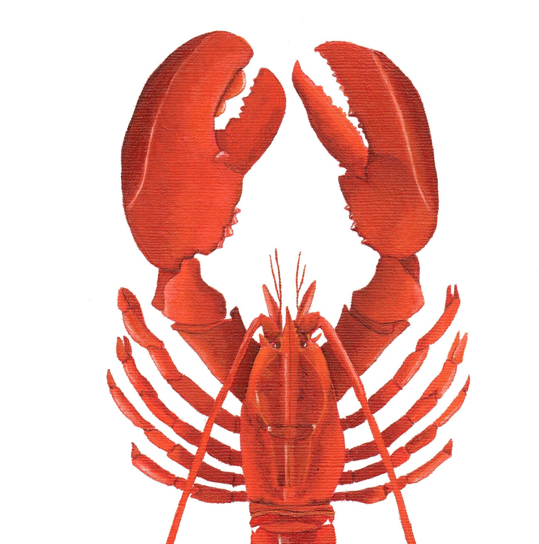 Lobster Oil Paint Print Lobster Painting Sea Creature Print - Etsy