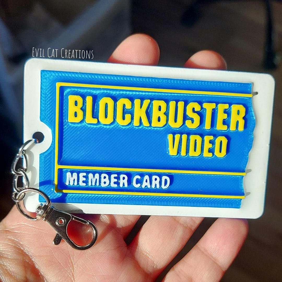 Blockbuster Member Card Keychain Pendant Bag Luggage Ornament Decor ...