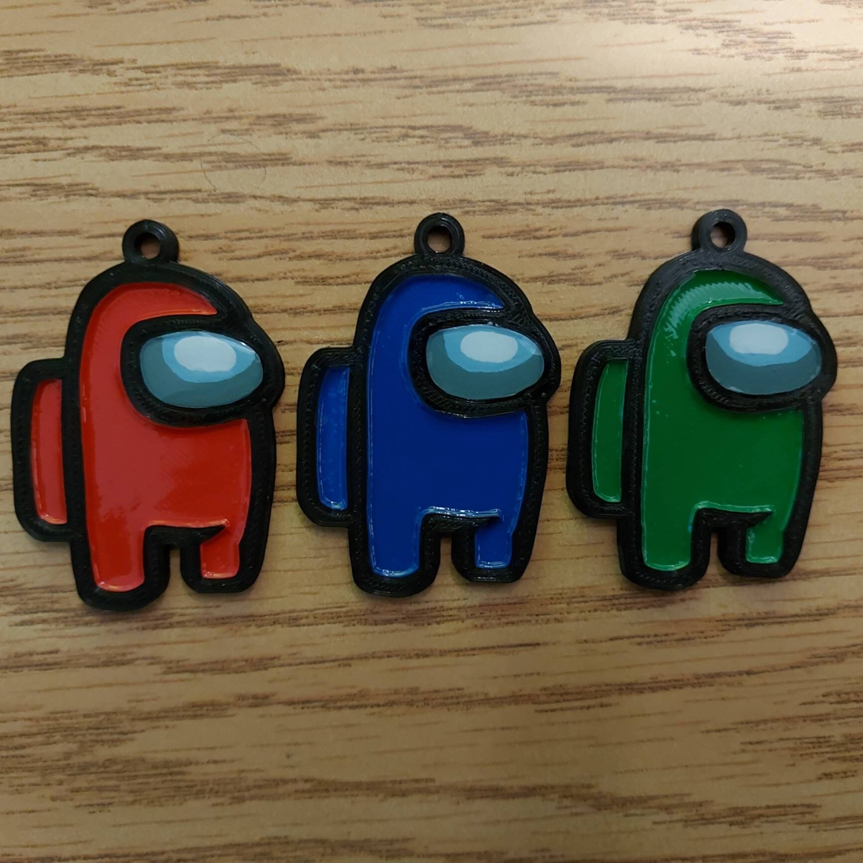 Among Us Keychain 3D Printed Hand Painted Unique Gift Kids - Etsy Australia