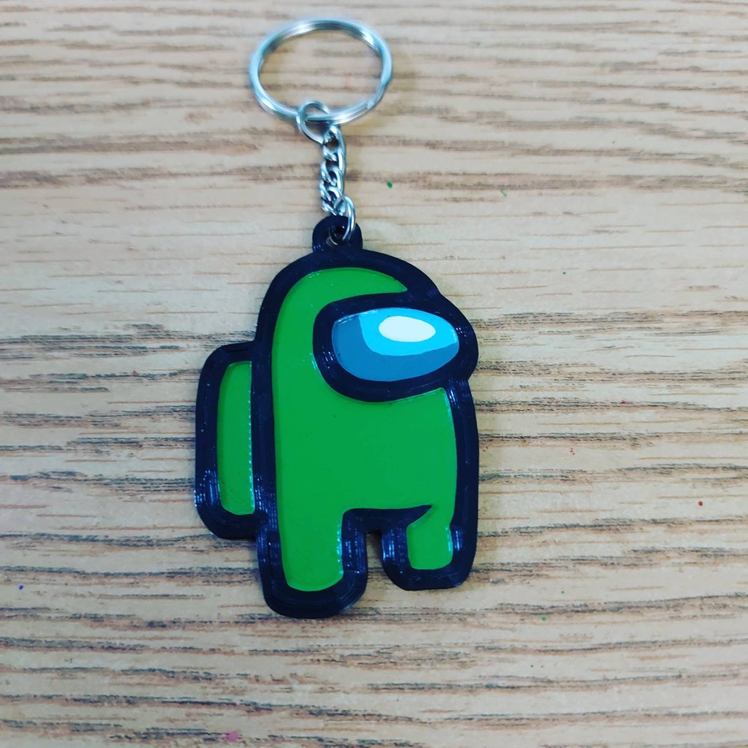 Among Us Keychain 3D Printed Hand Painted Unique Gift Kids Funny ...