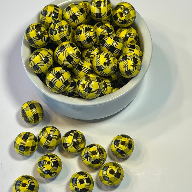 Buffalo Check Beads - Etsy