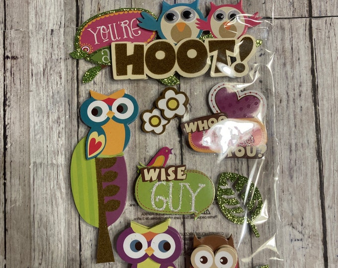 Paper House Production Youre A Hoot 3D Stickers - Etsy