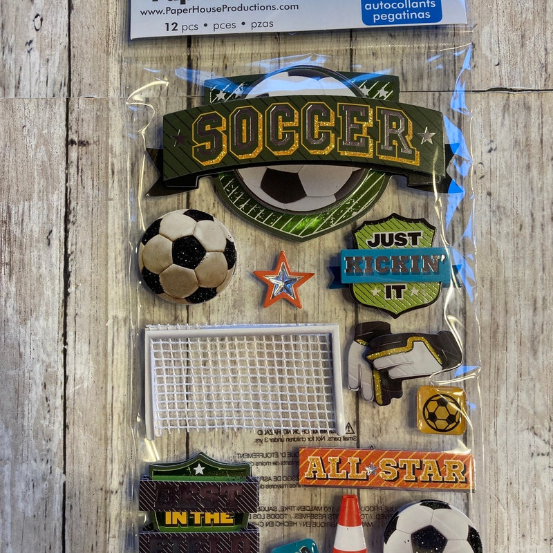 Soccer 3d Card - Etsy