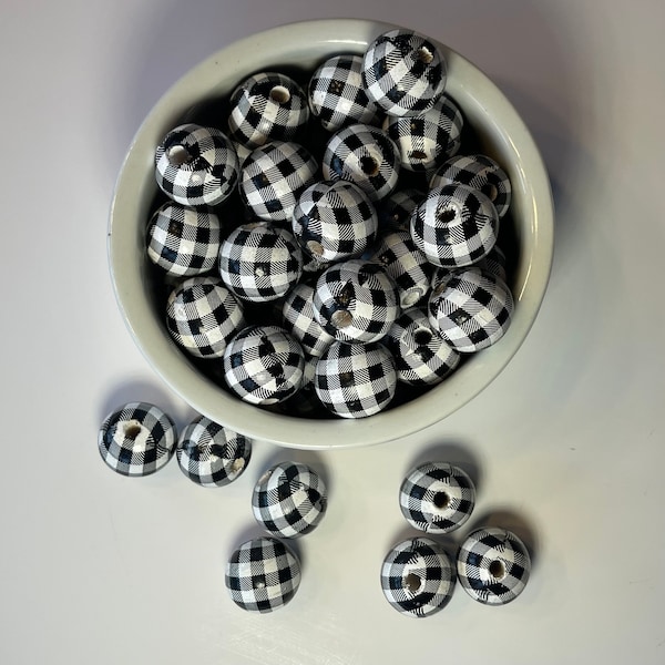 Buffalo Check Beads - Etsy
