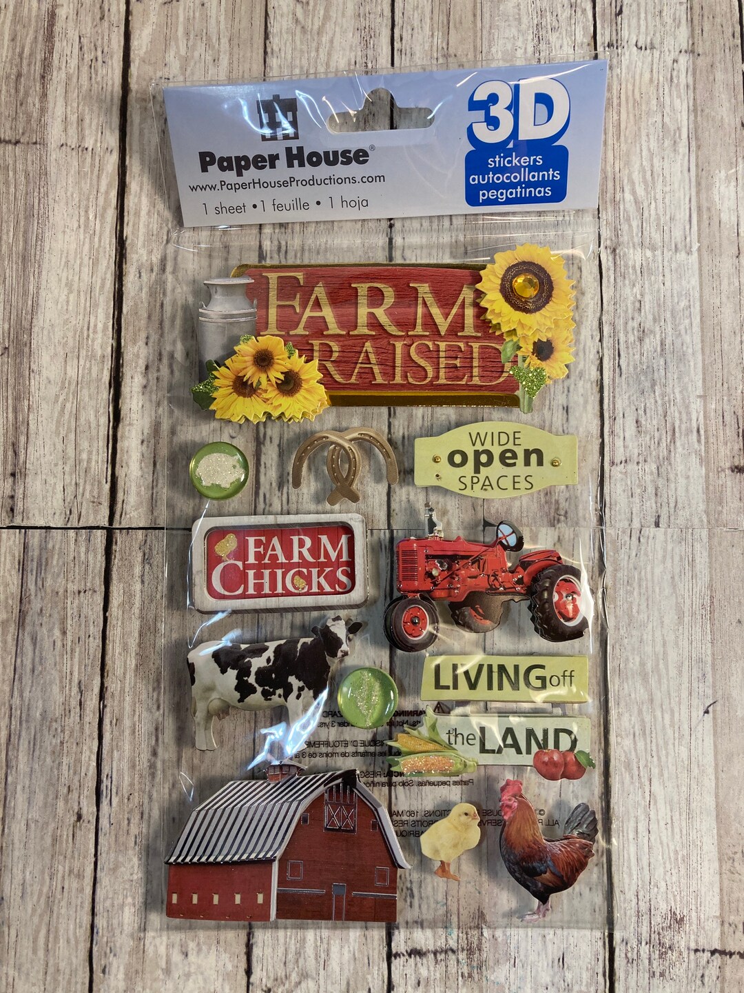 Paper House Production Farm Raised 3D Stickers - Etsy