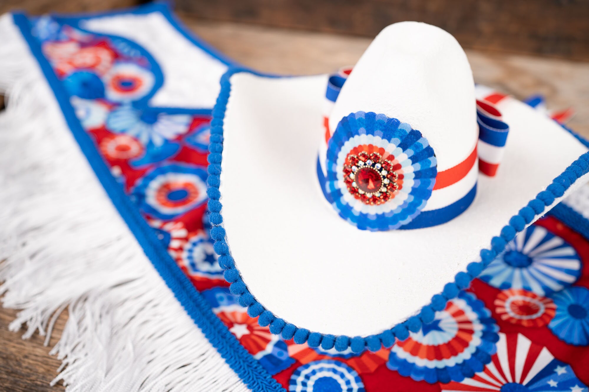 Lady Liberty Fancy July 4th Cowboy Set With Hat Fringed - Etsy