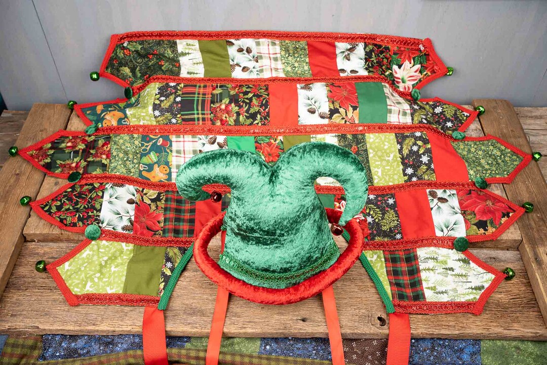 Jingle Bell Jester - Holiday Jester Costume With Hat and Quilted Cape ...