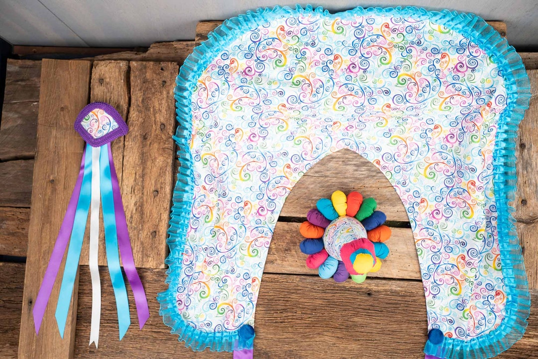 Kaleidoscope Clown- Clown Costume for Mini Horse With Hat and Rainbow ...
