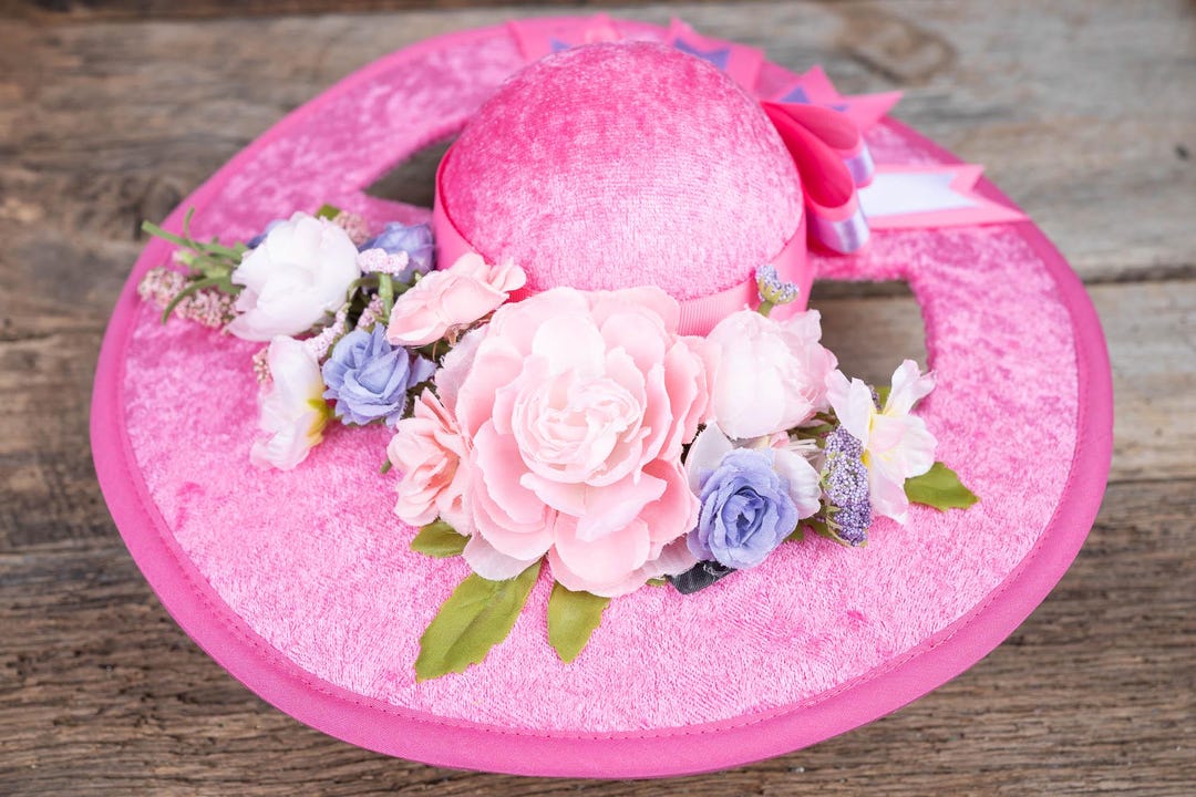 Fuschia and Rose Fizz - Derby Hat and Tail Fascinator for Mini Horse - Etsy