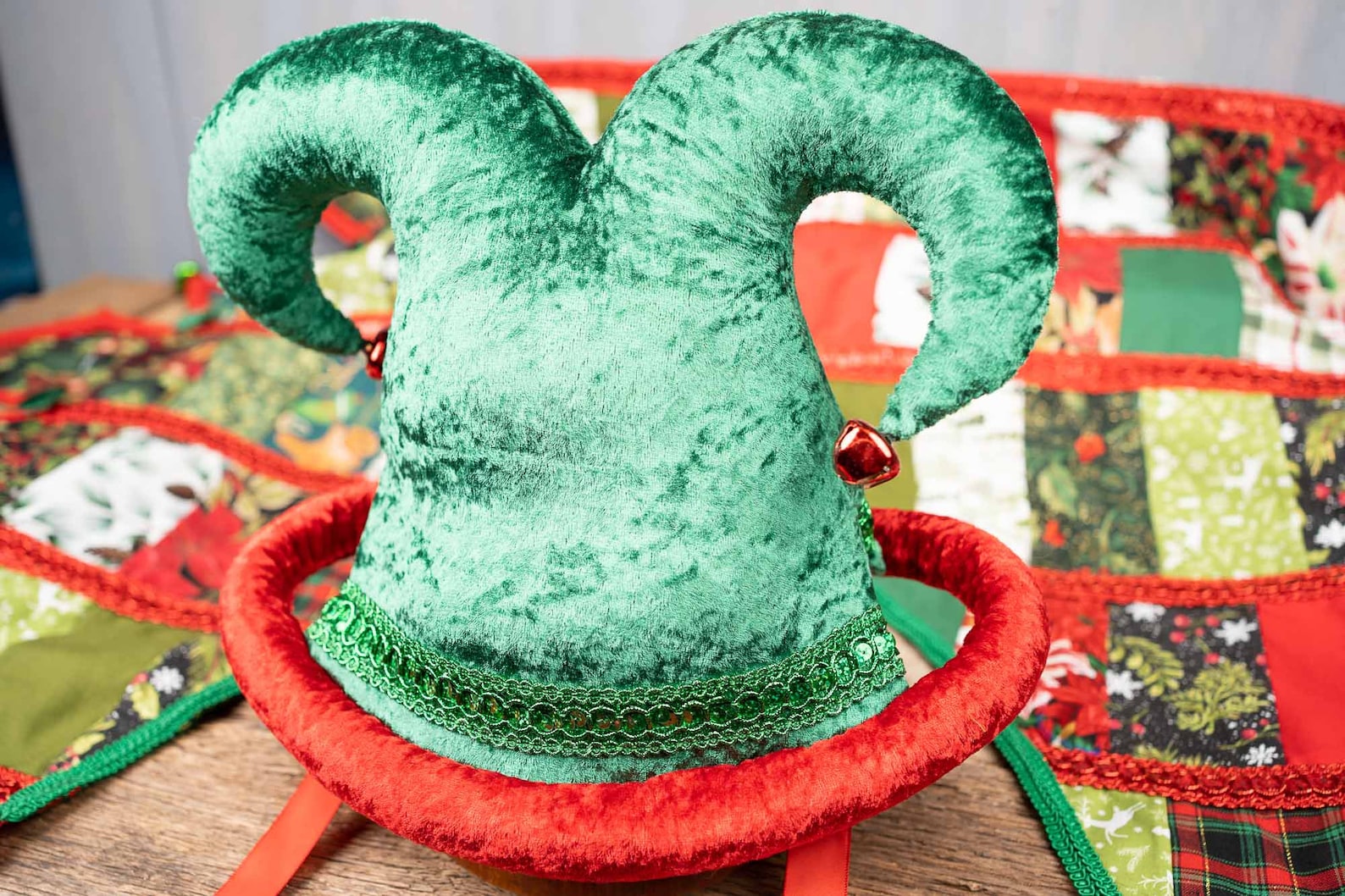 Jingle Bell Jester - Holiday Jester Costume With Hat and Quilted Cape ...