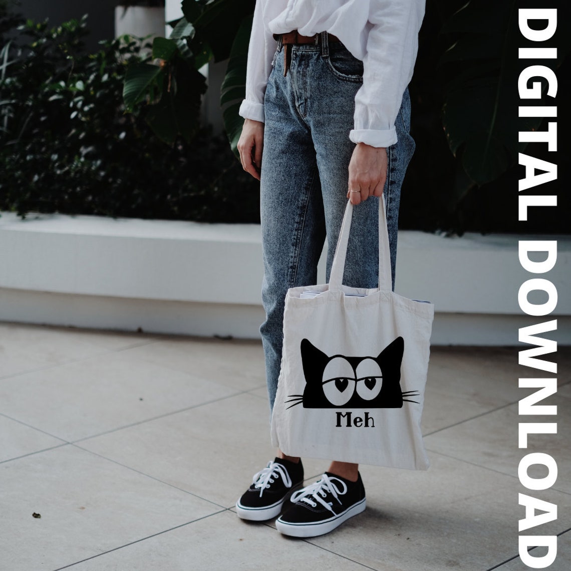 Digital Download Black Cat Meh SVG Black Cat SVG Cat SVG Black Kitty ...