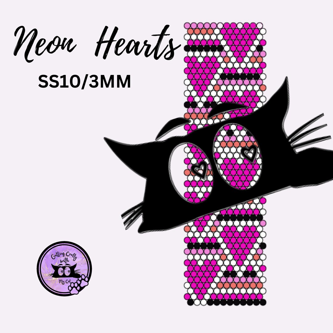 Hearts, Rhinestone Pen Template for Ss10/3mm, Pen Template, Valentines ...