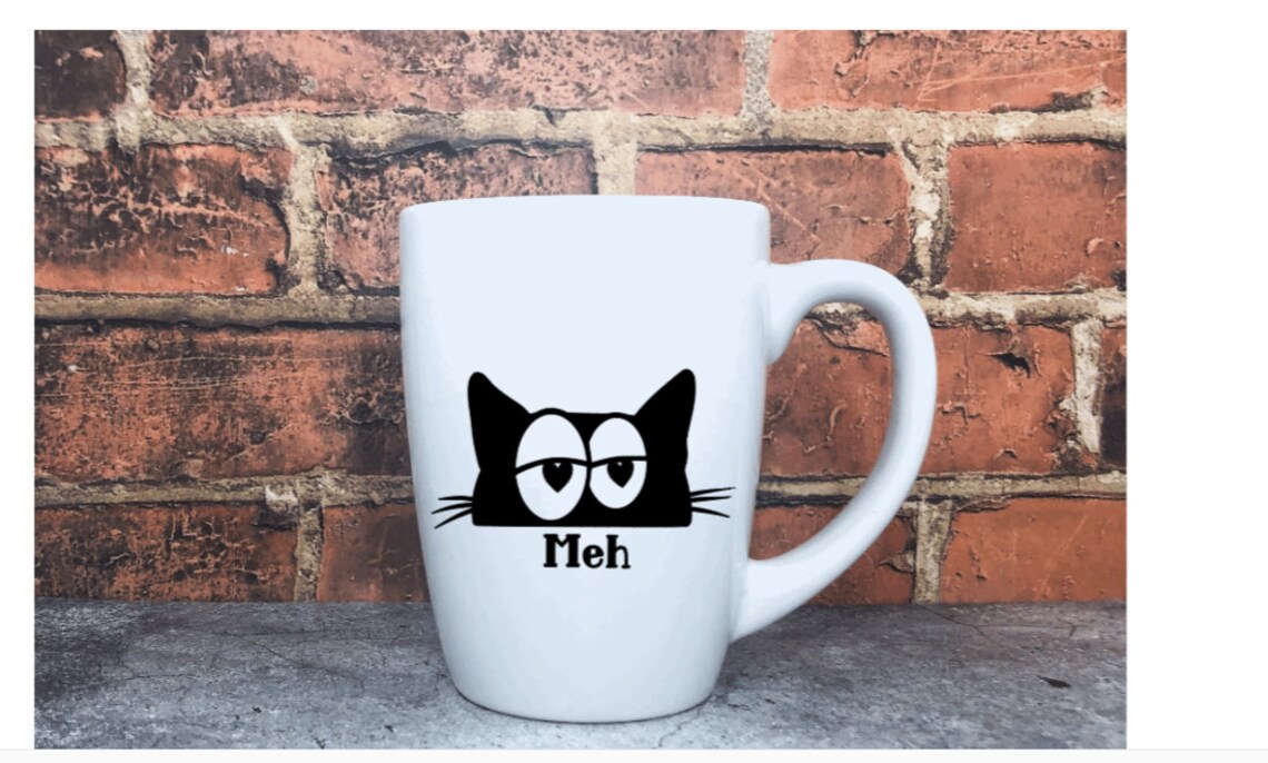 Digital Download Black Cat Meh SVG Black Cat SVG Cat SVG Black Kitty ...