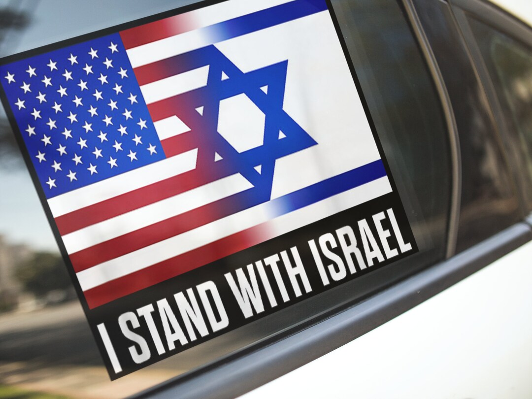 Israel America Bumper Stickers 5.5-inch by 4.2-inch Rectangle Decal ...