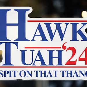 Hawk Tuah Spit on That Thang' Funny Sticker Meme Hauk Tua 2024 ...