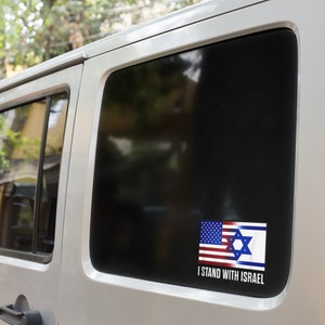 Israel America Bumper Stickers 5.5-inch by 4.2-inch Rectangle Decal ...