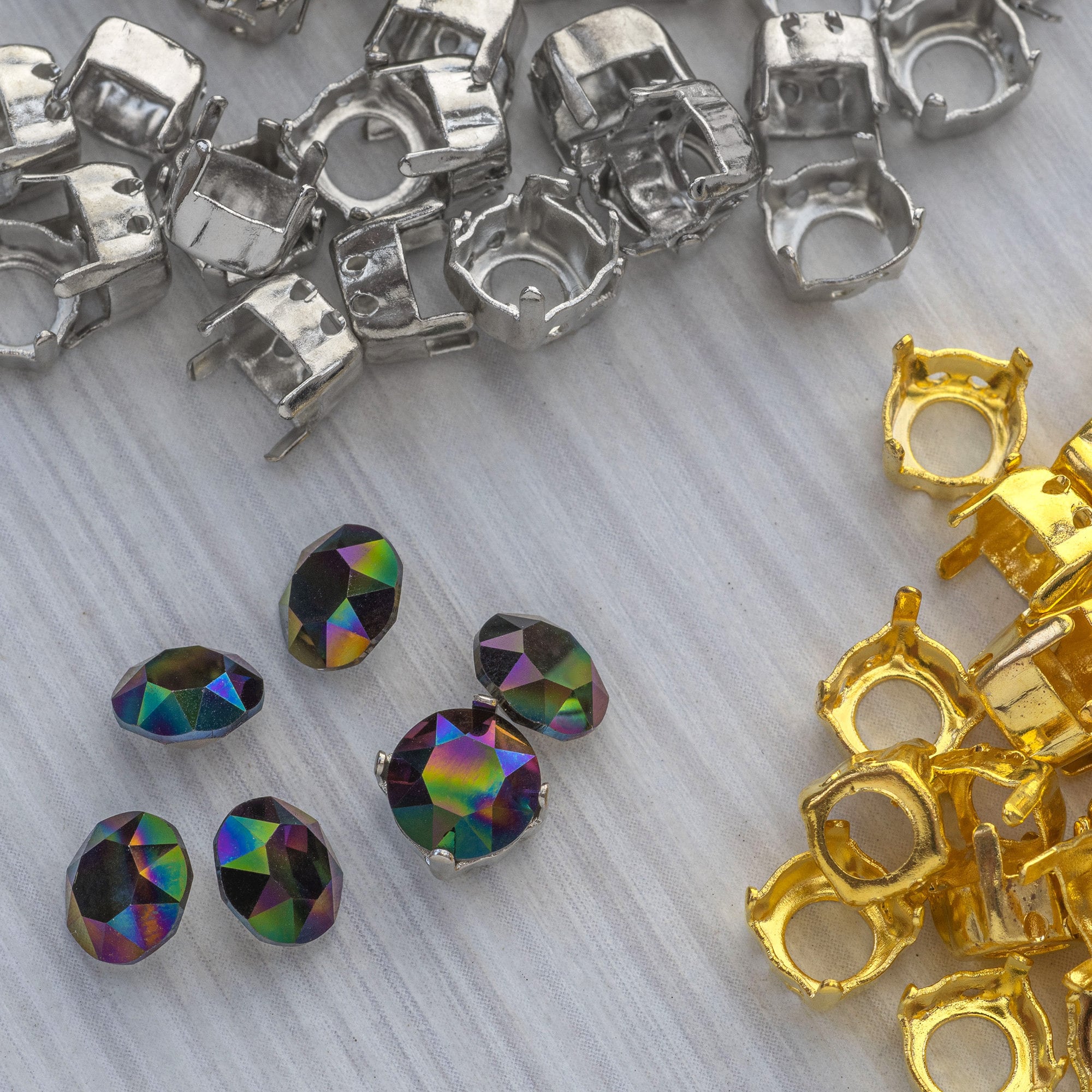 Metal Setting for Rhinestones, Premium Quality Claw for Crystals 8mm ...