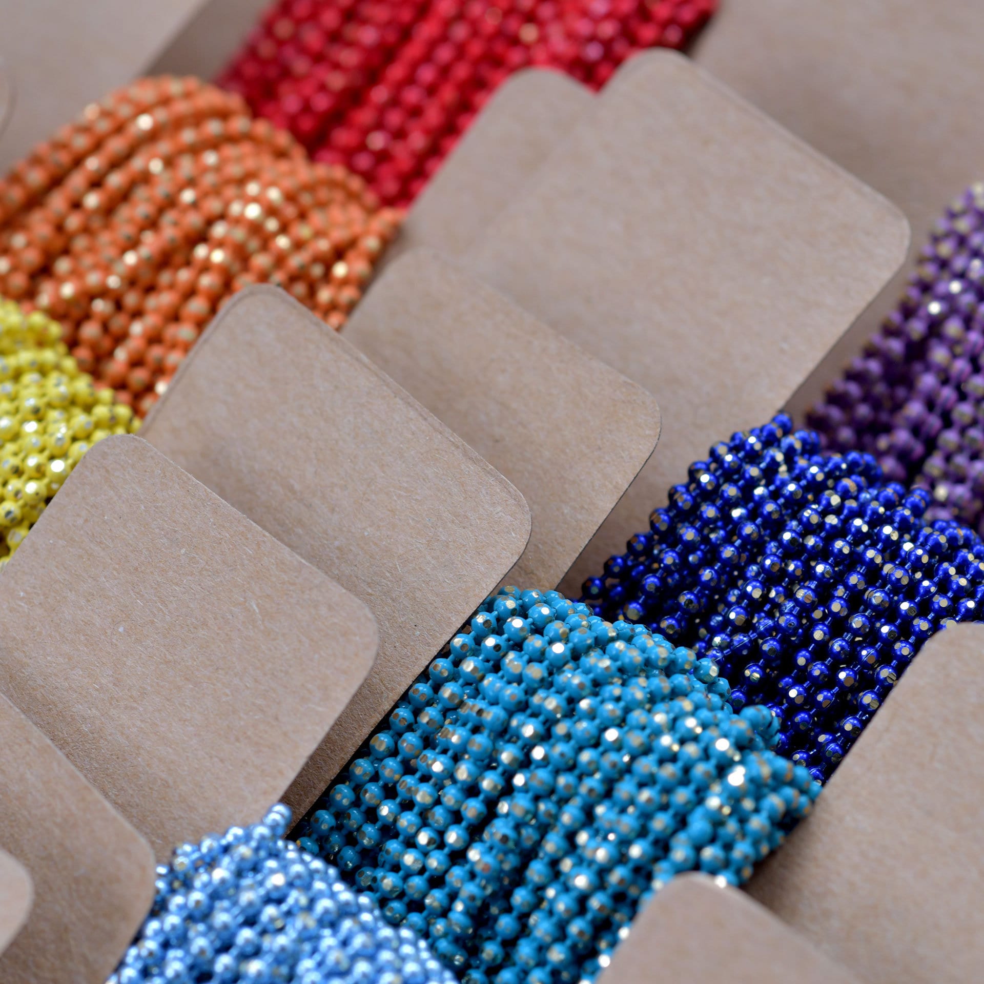 Colorful Ball Chain 1.5mm, Beaded Chain, Chain Necklace for Jewelry ...