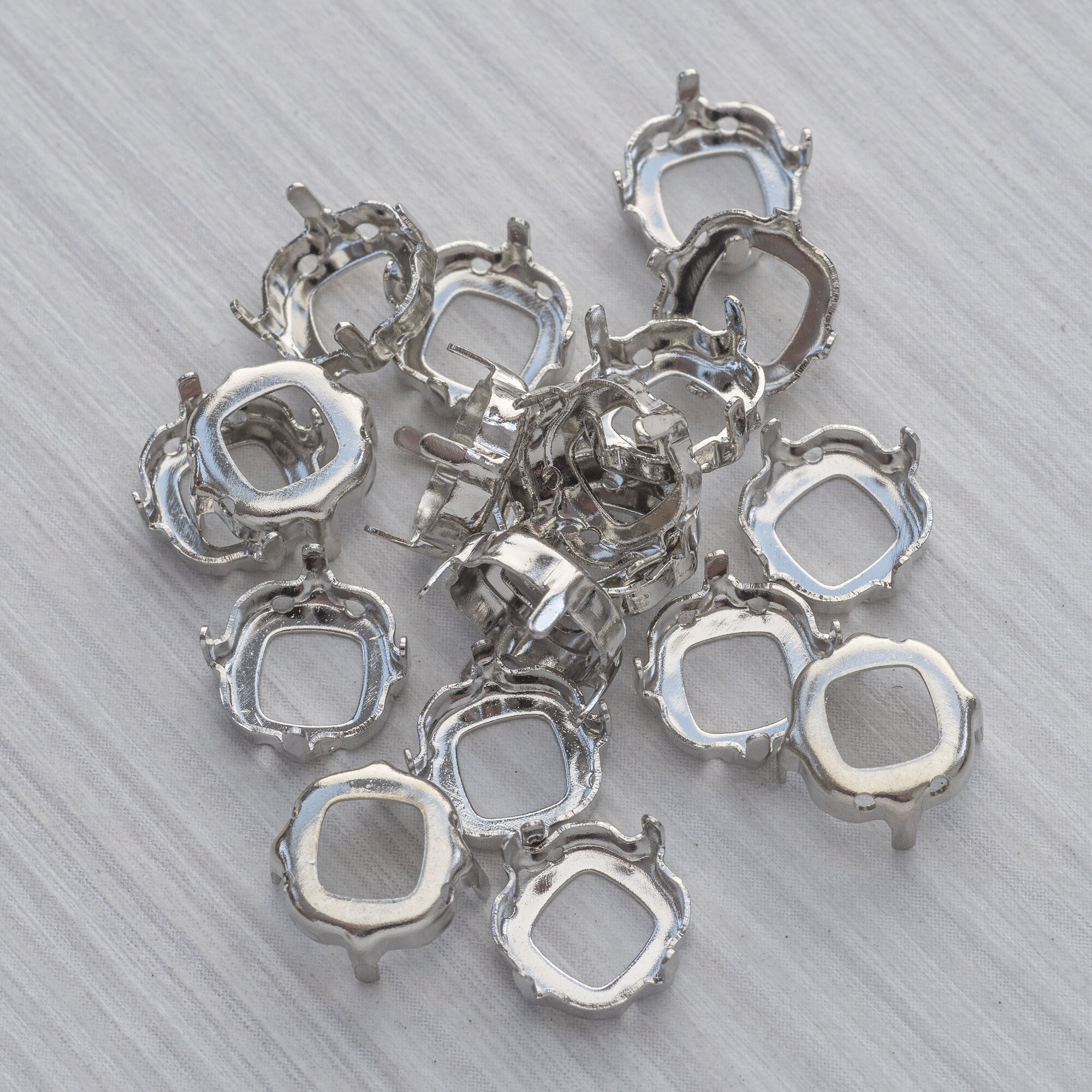 Square Setting 10 Mm Square Cabochon Bezel Cup, Jewelry Making - Etsy