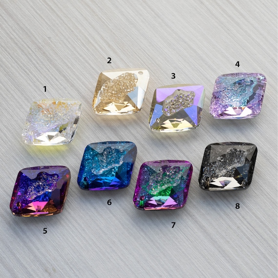 Princess cut diamond fancy color square shape pendant craft | Etsy