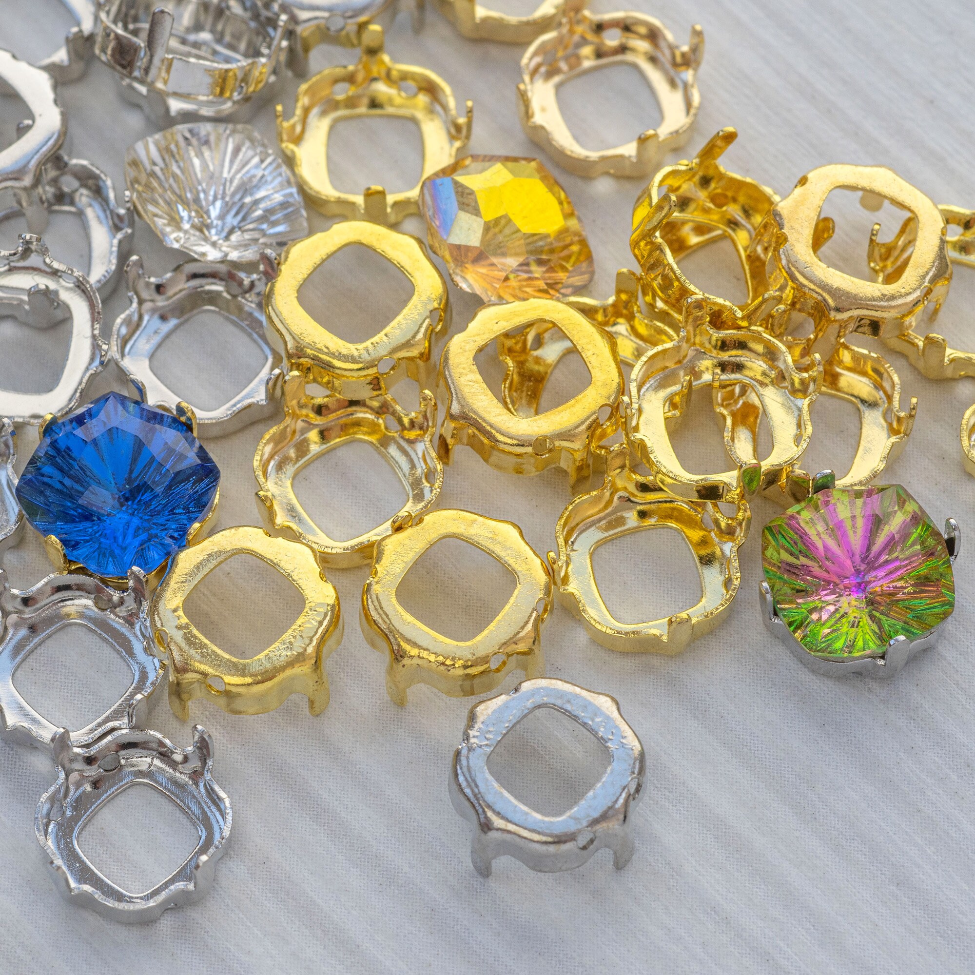 Square Setting 10 Mm Square Cabochon Bezel Cup, Jewelry Making - Etsy