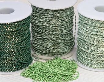 Colorful Ball Chain 1.5mm, Beaded Chain, Chain Necklace for Jewelry ...