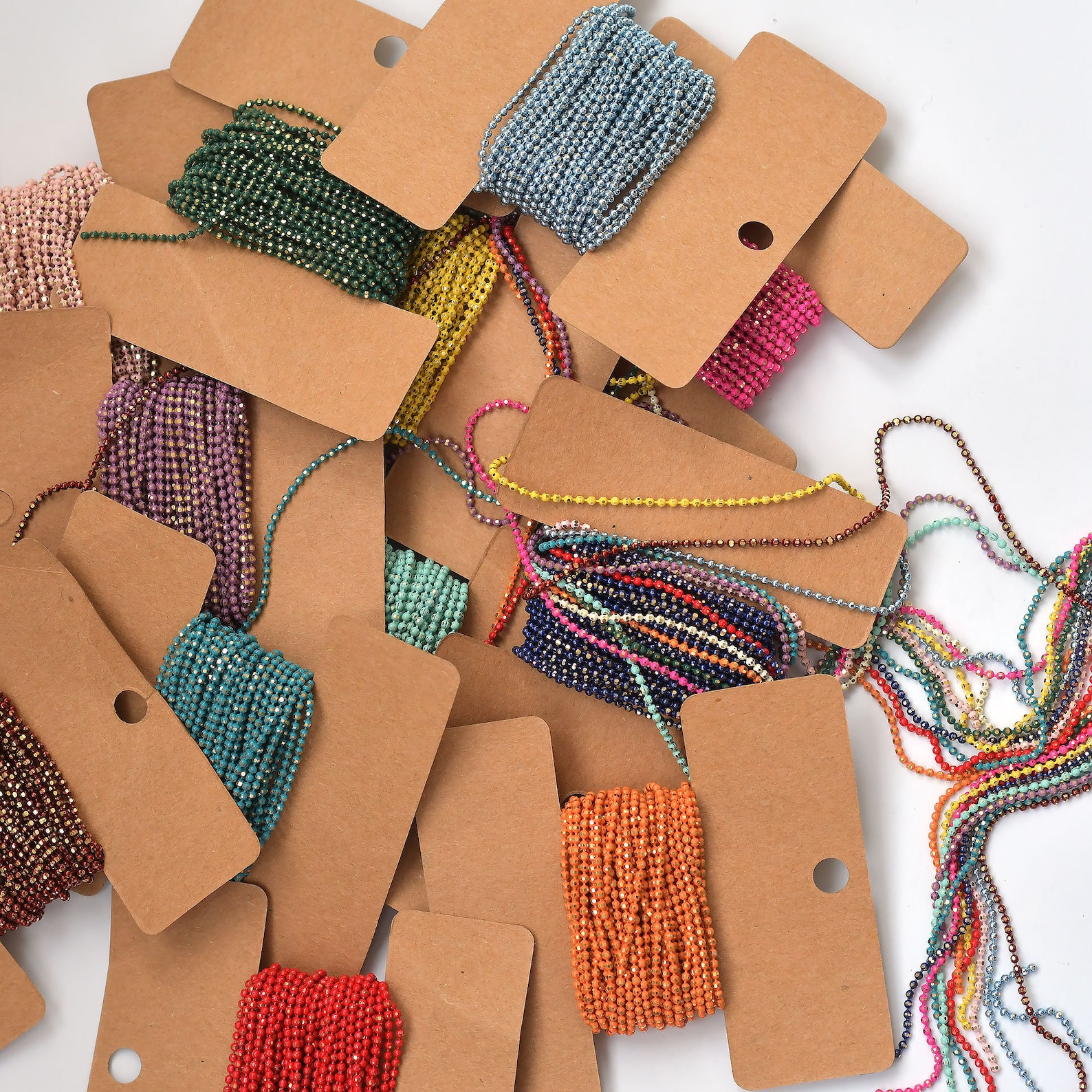 Colorful Ball Chain 1.5mm, Beaded Chain, Chain Necklace for Jewelry ...