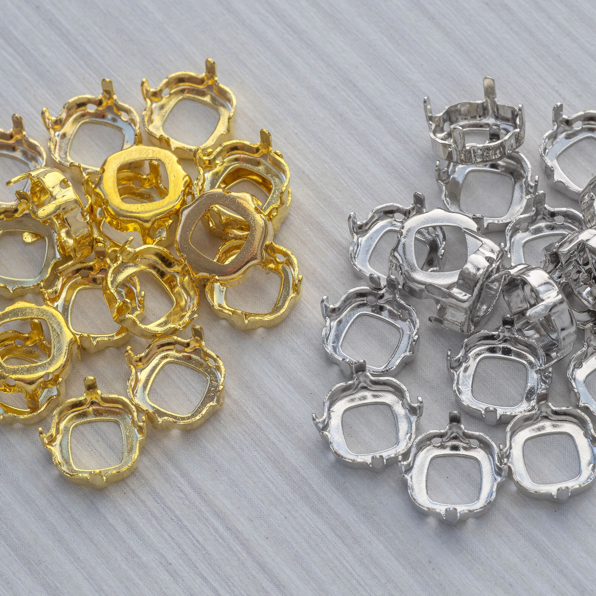 Square Setting 10 Mm Square Cabochon Bezel Cup Jewelry Making - Etsy