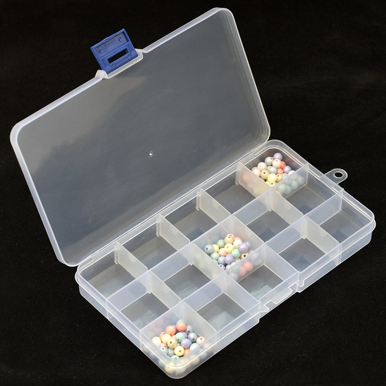 Organizer for Beads, Plastic Storage Box With Removable Dividers, Bead ...