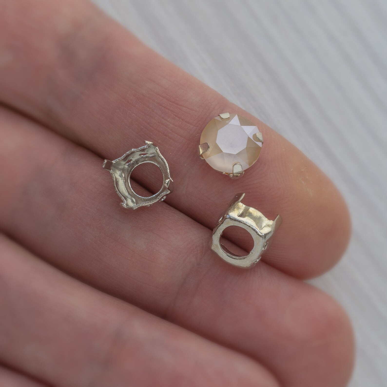 Metal Setting for Rhinestones, Premium Quality Claw for Crystals 8mm ...