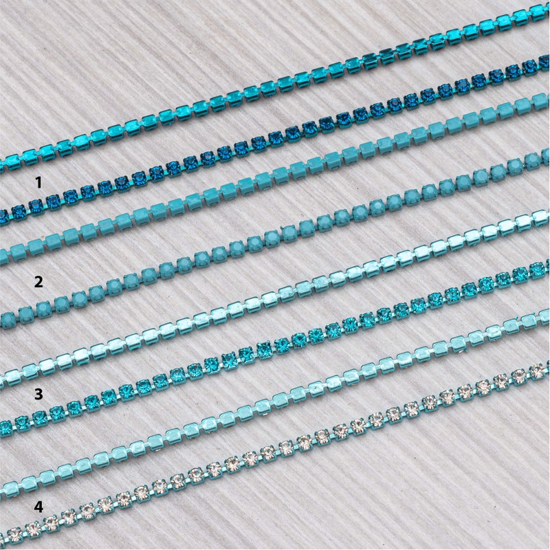 Rhinestone Cup Chain - Etsy