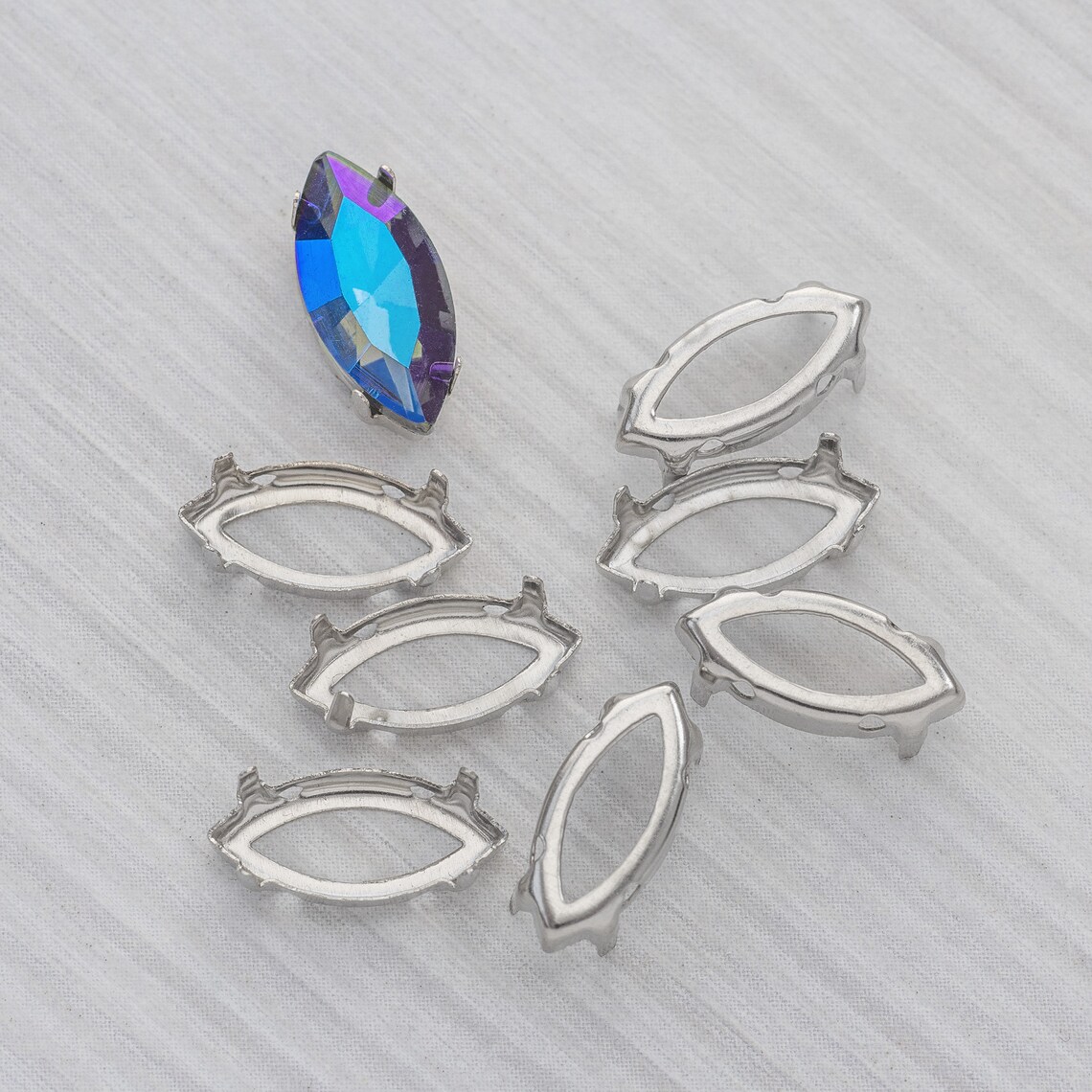 Rhinestone Setting for Navette Marquise Fancy Stones, Rhinestones for ...