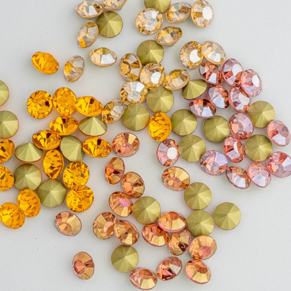 Beautiful Crystal Stones of 8 Mm Chatons Faceted Rhinestones, Costume ...