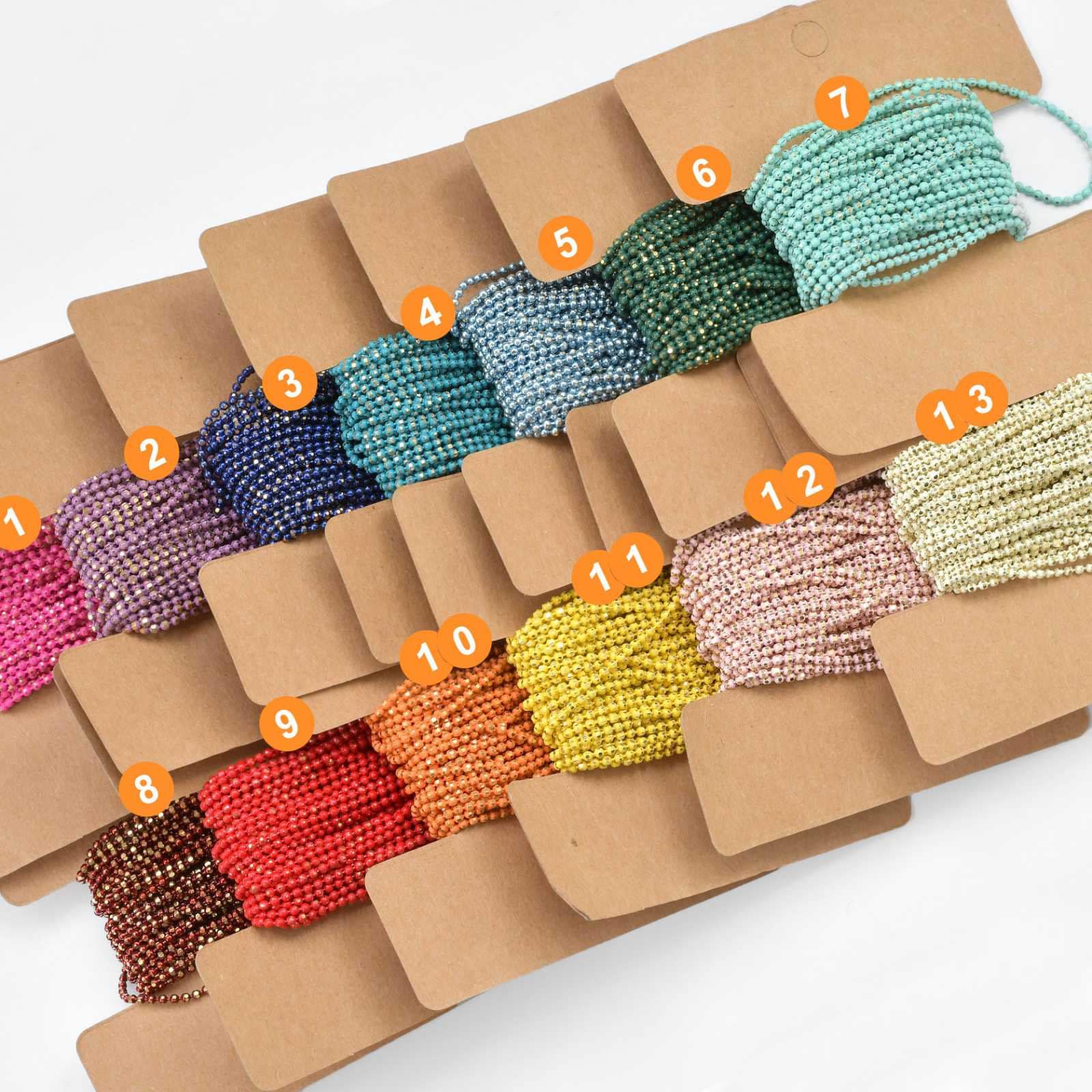 Colorful Ball Chain 1.5mm, Beaded Chain, Chain Necklace for Jewelry ...